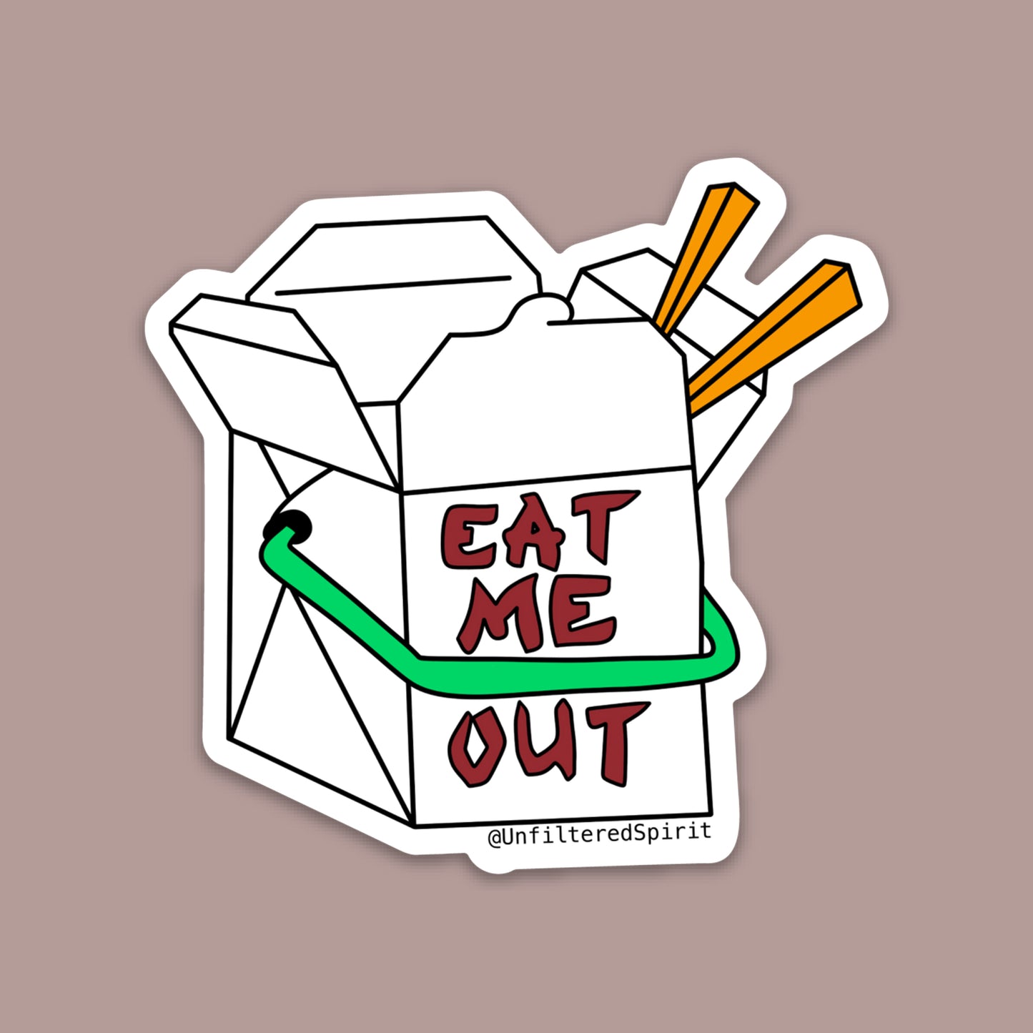 Eat Me Out Sticker Unfilteredspirit